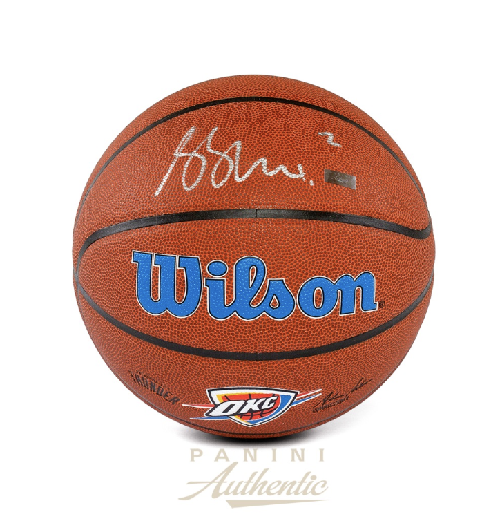 Shai Gilgeous-Alexander Autographed Replica ball with OKC Logo Panini ...