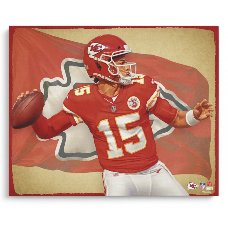 Patrick Mahomes Unsigned Chiefs 16" x 20" Photo Artist Brian Konnick F ...