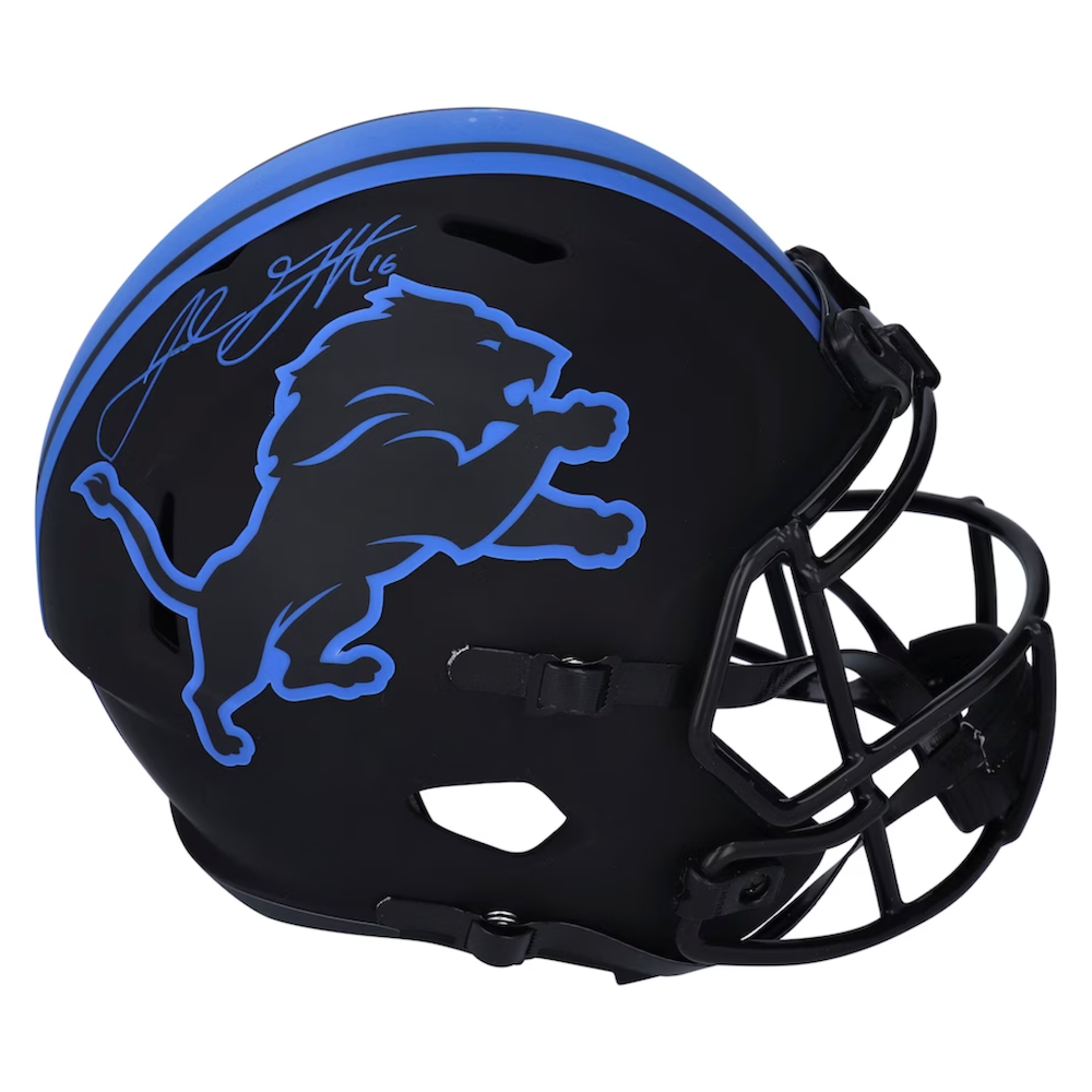 JARED GOFF Autographed Detroit Lions Eclipse Full Size Speed Helmet FA ...