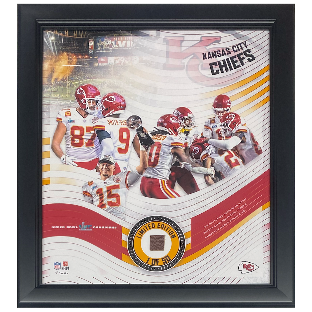 Kansas City Chiefs Framed 15" x 17" SB LVII Game Used Football Collage ...