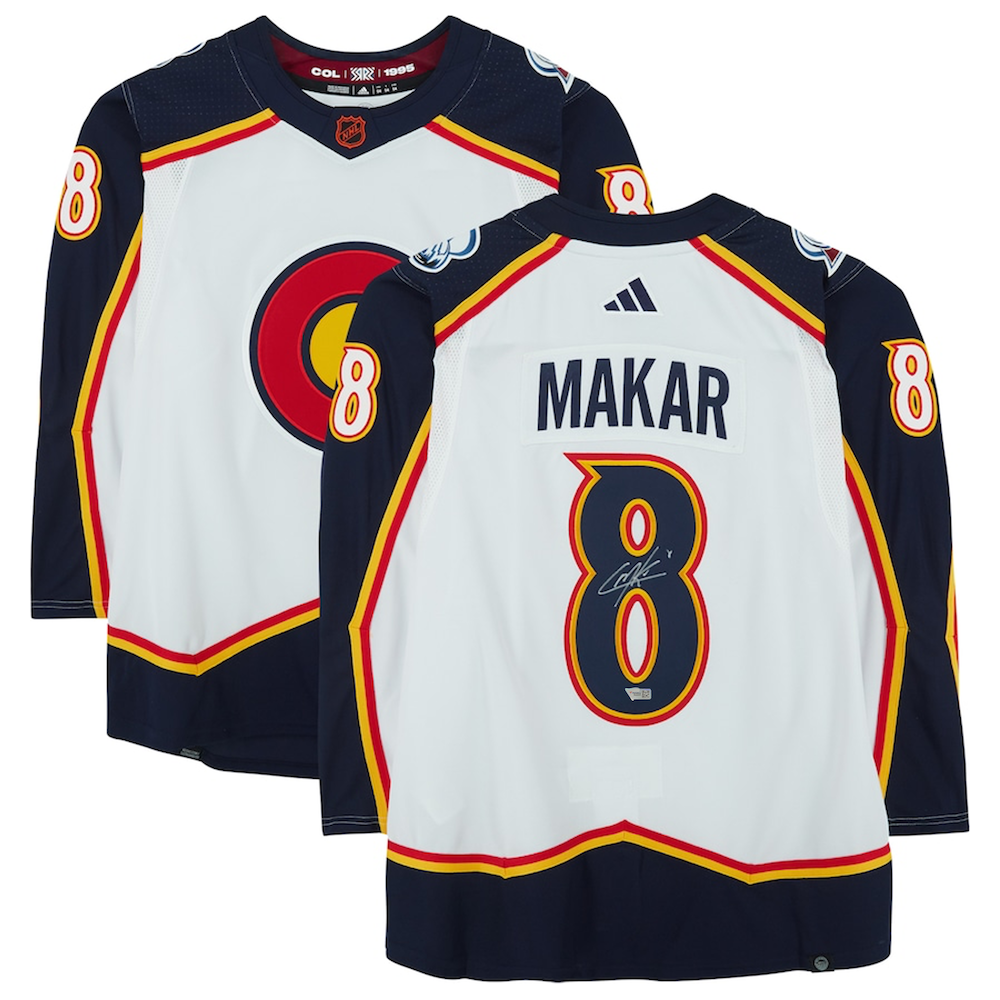 CALE MAKAR Autographed Colorado Avalanche Authentic 2023 Reverse Retro ...