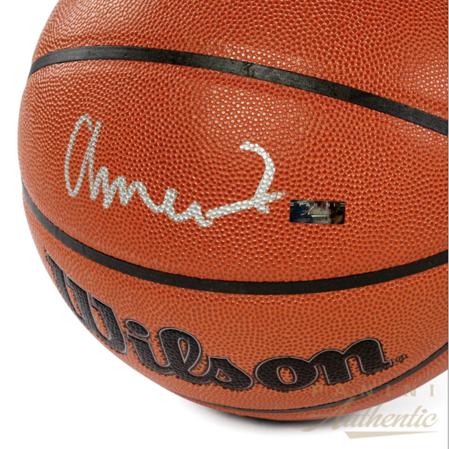 Amen Thompson Autographed Houston Rockets Wilson Basketball Panini ...